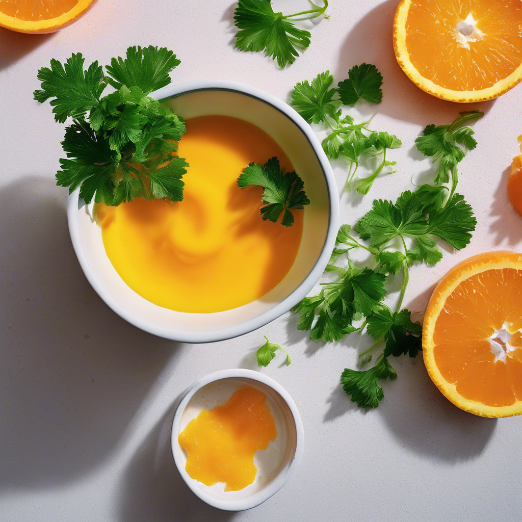 Orange and Parsley Infused Cornstarch Pudding Recipe | cookAIfood