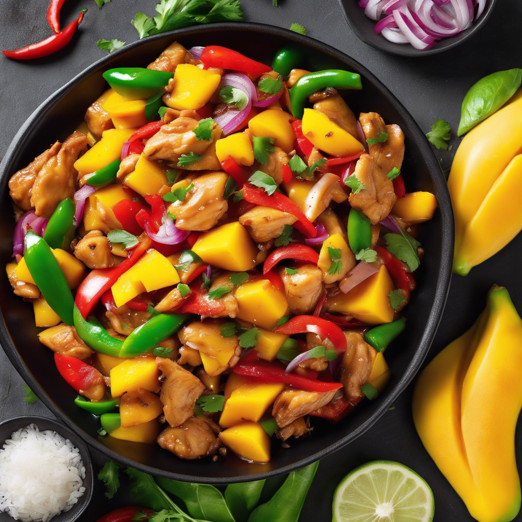 Mango Chicken Stir-Fry Recipe | cookAIfood