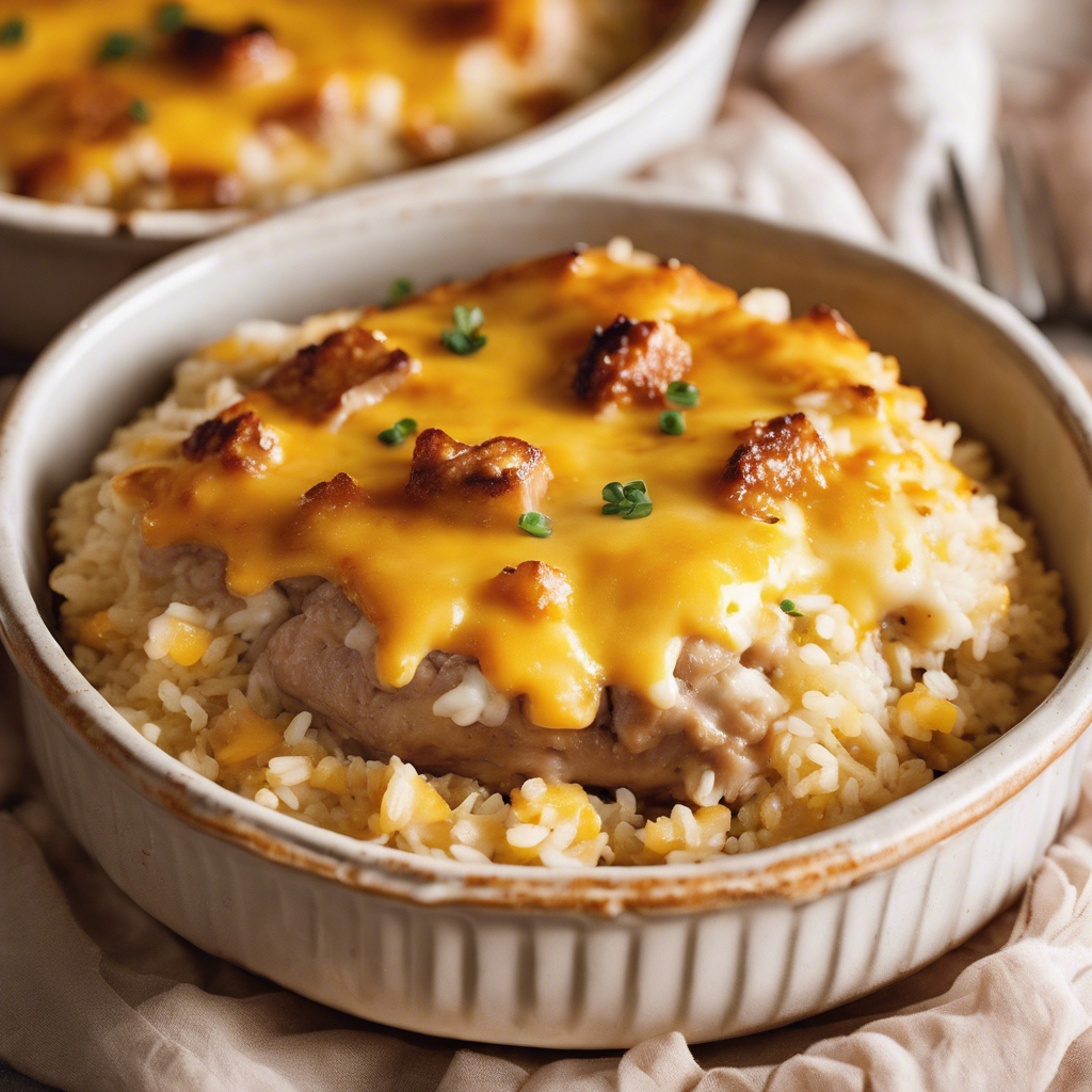 Cheesy Pork and Rice Bake Recipe | cookAIfood