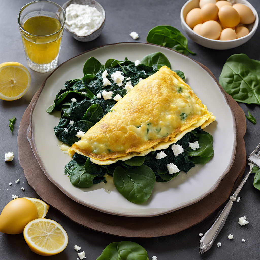 Savory Spinach and Feta Omelette Recipe | cookAIfood