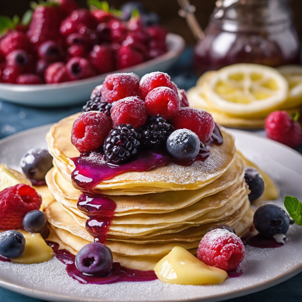Cheese-filled Crepes with Berry Compote Recipe | cookAIfood