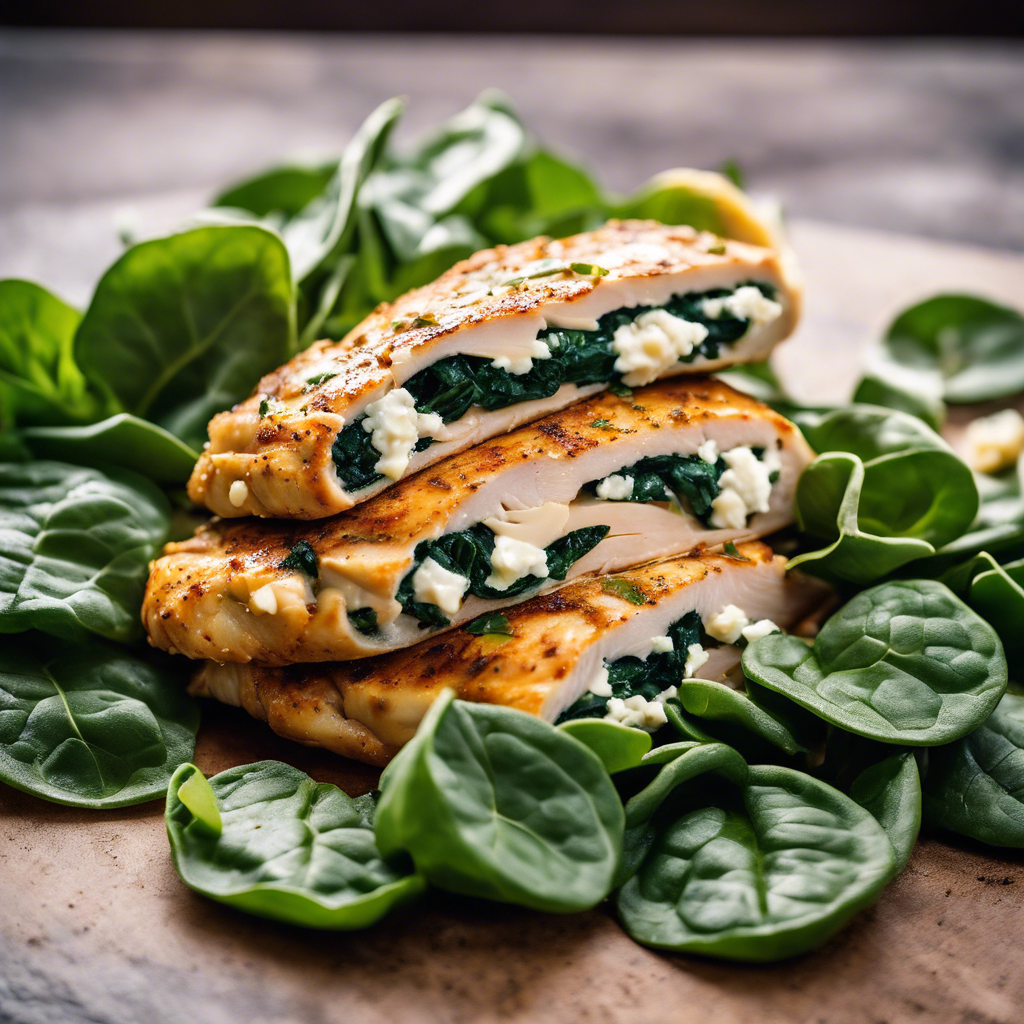 Spinach and Feta Stuffed Chicken Breast Recipe | cookAIfood