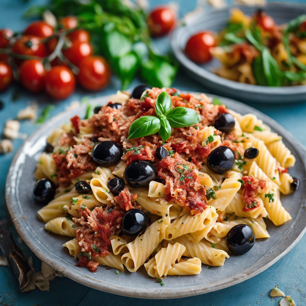Mediterranean Tuna Pasta Recipe | cookAIfood
