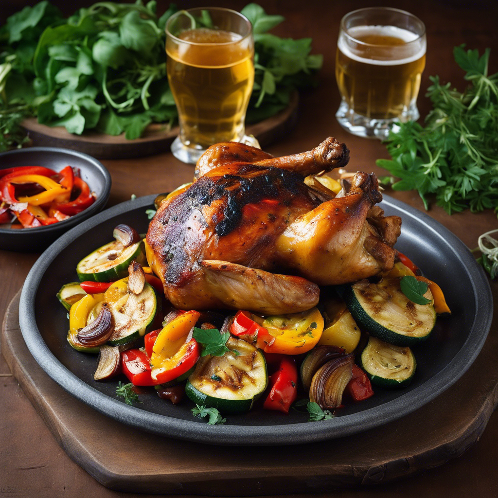 Beer-Braised Chicken with Roasted Vegetables Recipe | cookAIfood