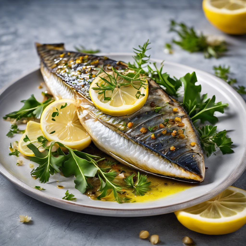 Lemon Herb Grilled Mackerel Recipe | cookAIfood