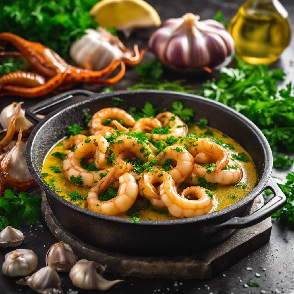 Sizzling Garlic Butter Squid Recipe | cookAIfood