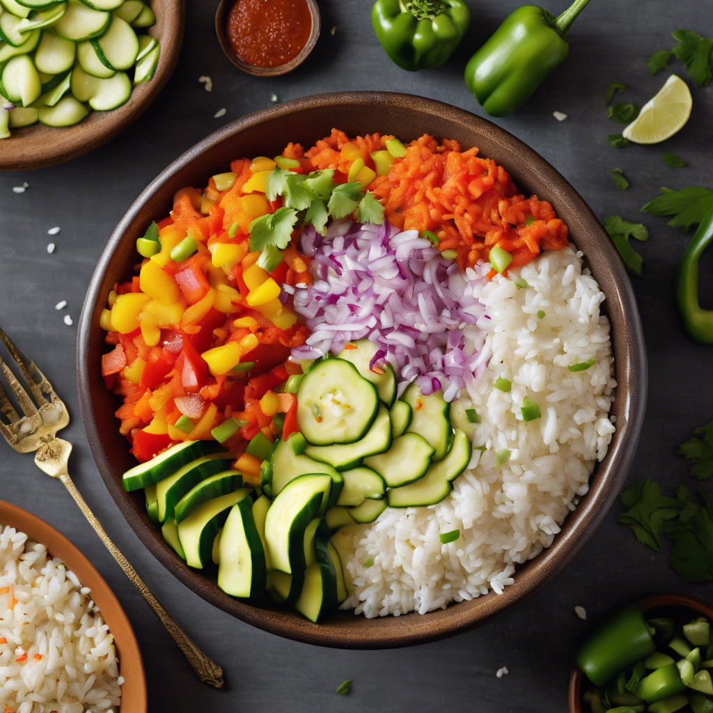 Vegetarian Rice and Veggie Bowl Recipe | cookAIfood