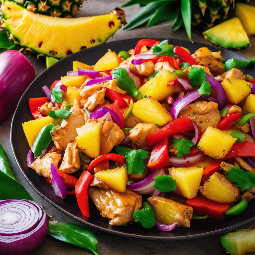Tropical Pineapple Chicken Stir-Fry Recipe | cookAIfood