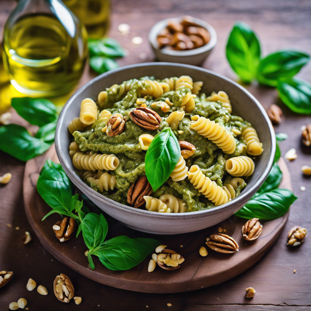 Nutty Pesto Pasta Recipe | cookAIfood