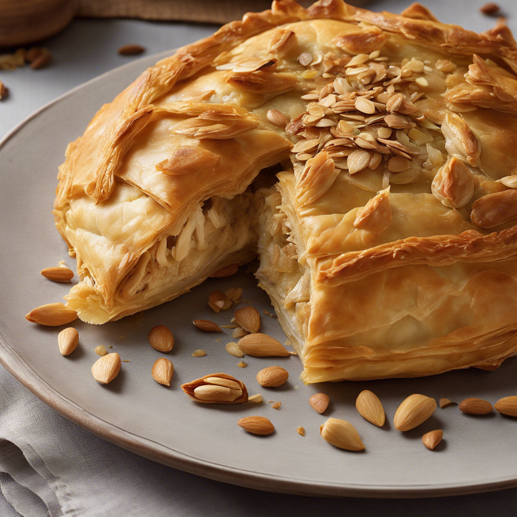 Moroccan-Inspired Chicken and Almond Pastilla Recipe | cookAIfood