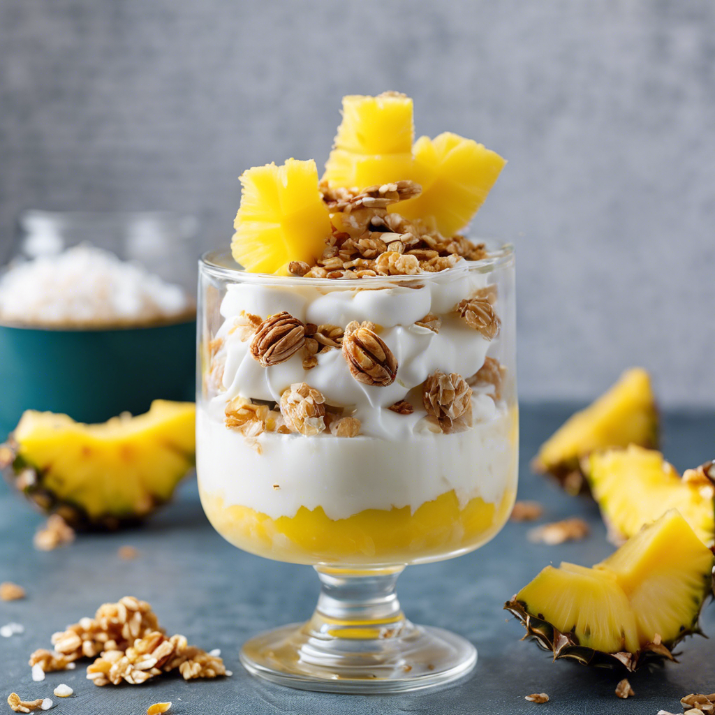 Pineapple Coconut Mini Parfait Recipe | cookAIfood