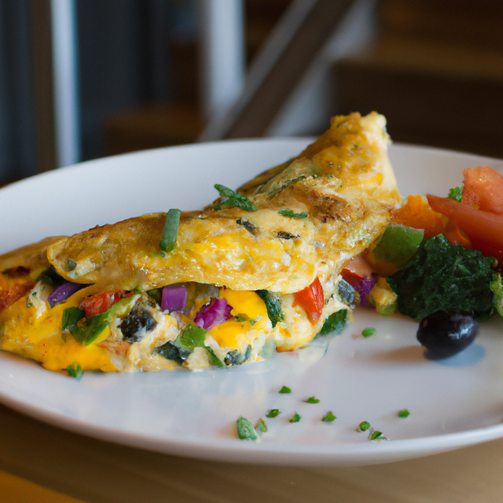Cheesy Vegetable Omelette Recipe | cookAIfood