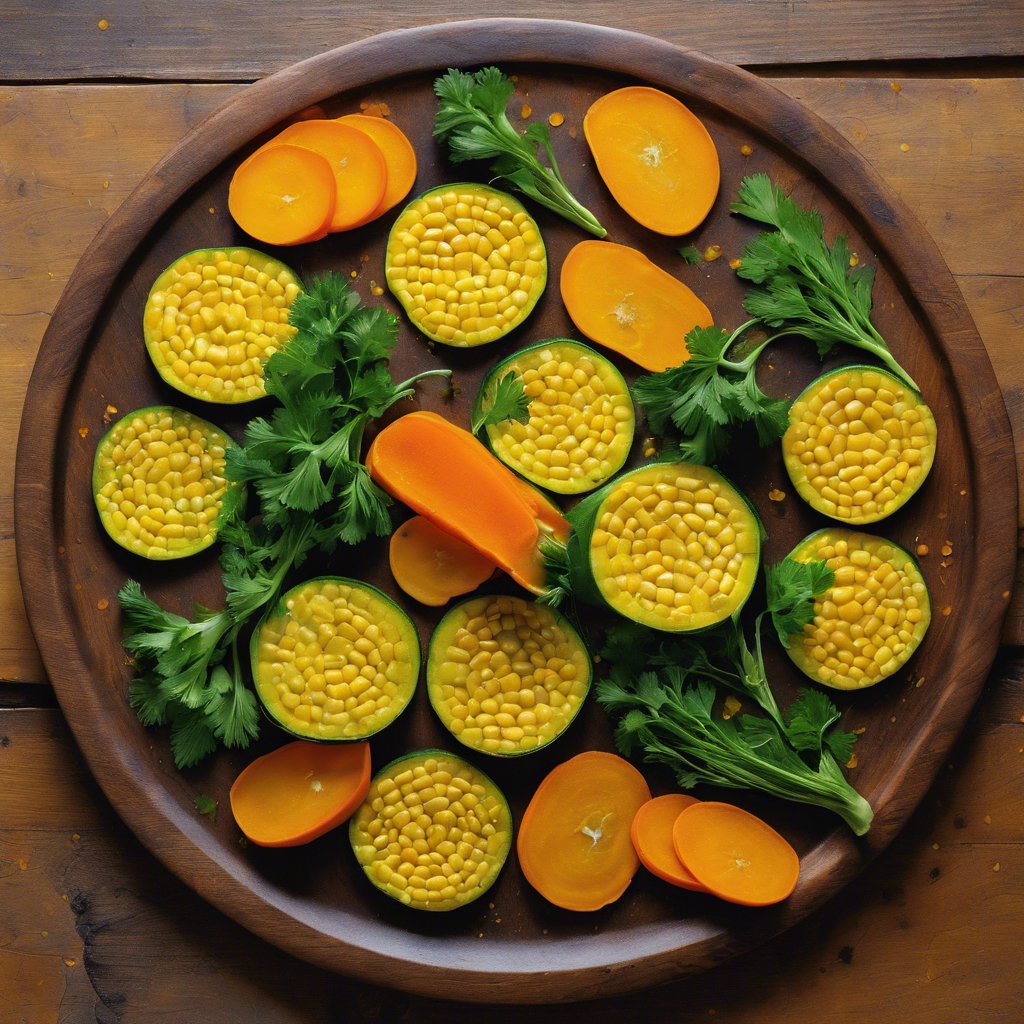 Vegetable Medallions with Corn, Zucchini, and Carrot Recipe | cookAIfood