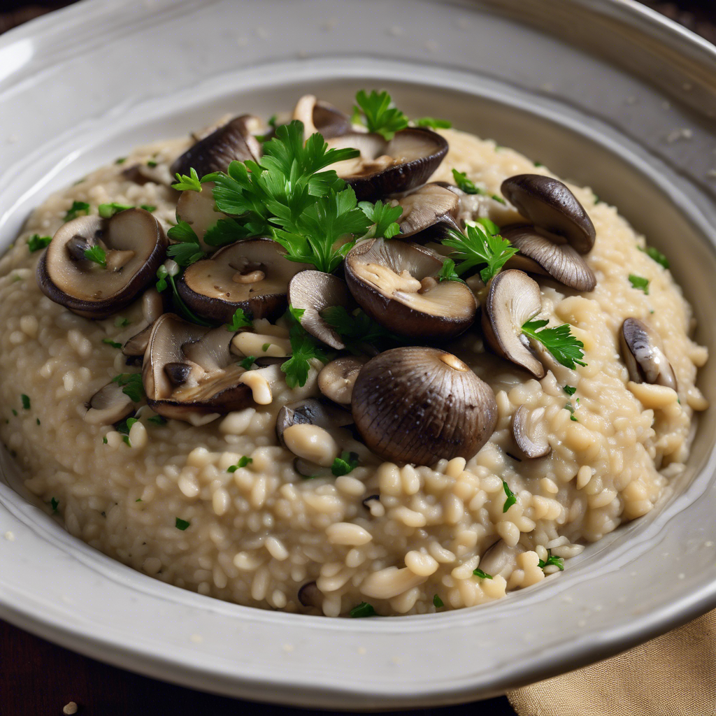 Creamy Garlic Mushroom Risotto Recipe | cookAIfood