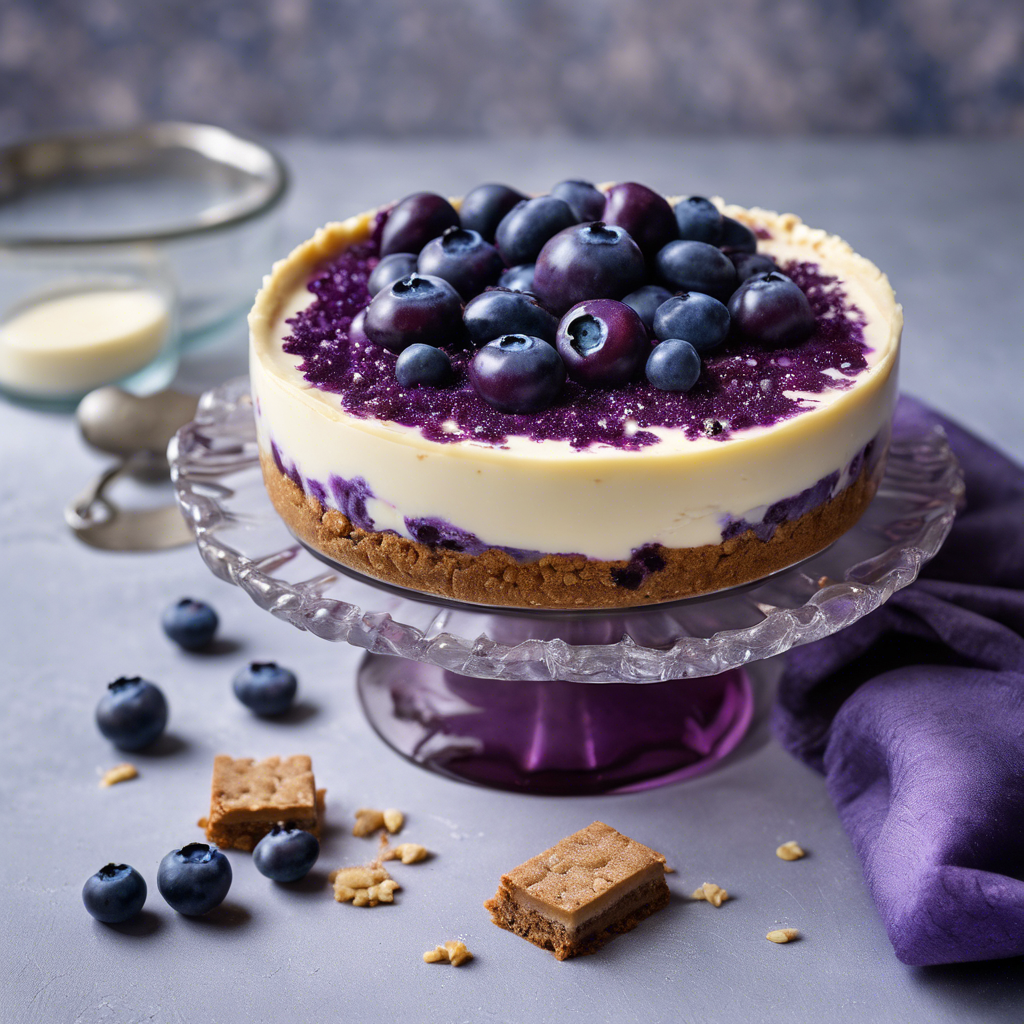 Elegant White Chocolate Blueberry Cheesecake for One Recipe | cookAIfood
