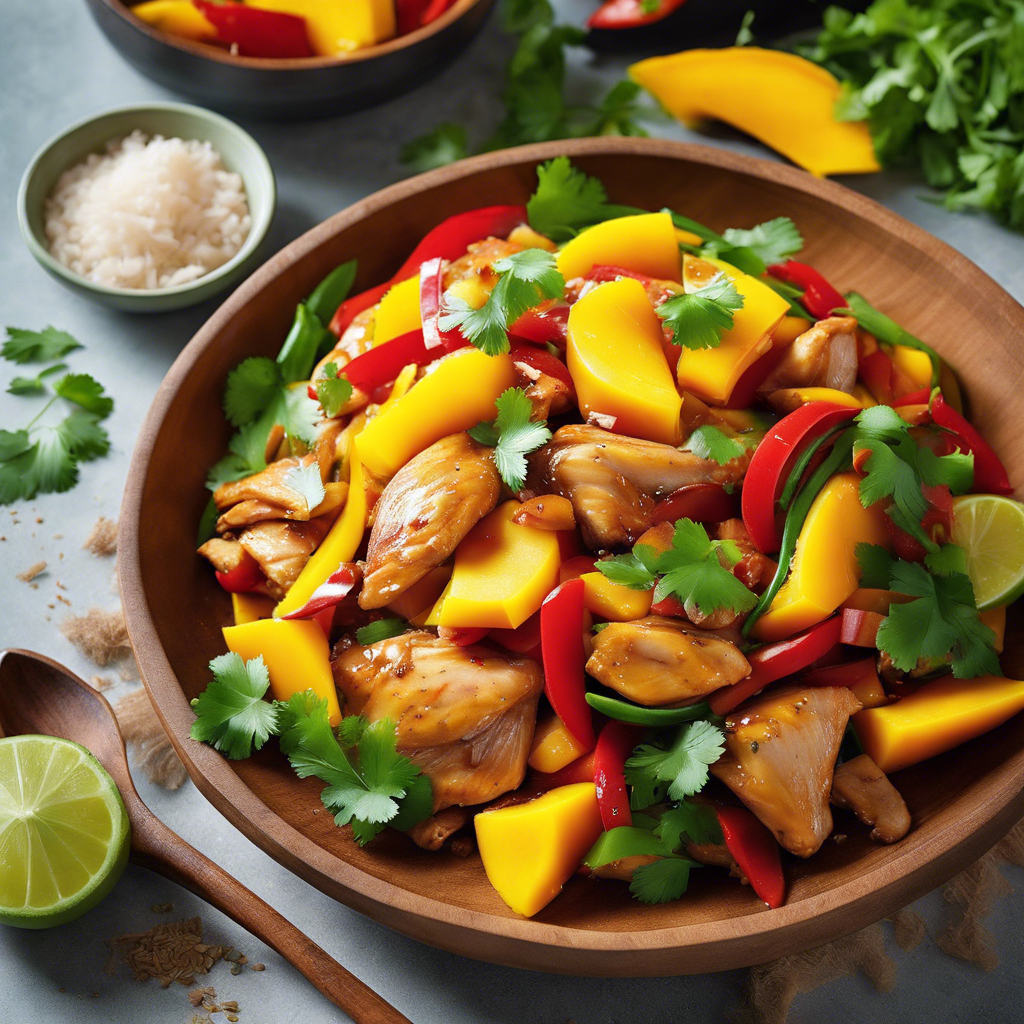 Mango Chicken Stir-Fry Recipe | cookAIfood
