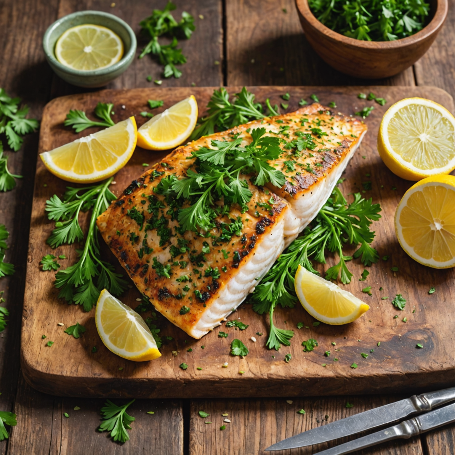 Lemon Herb Grilled Fish Recipe | cookAIfood