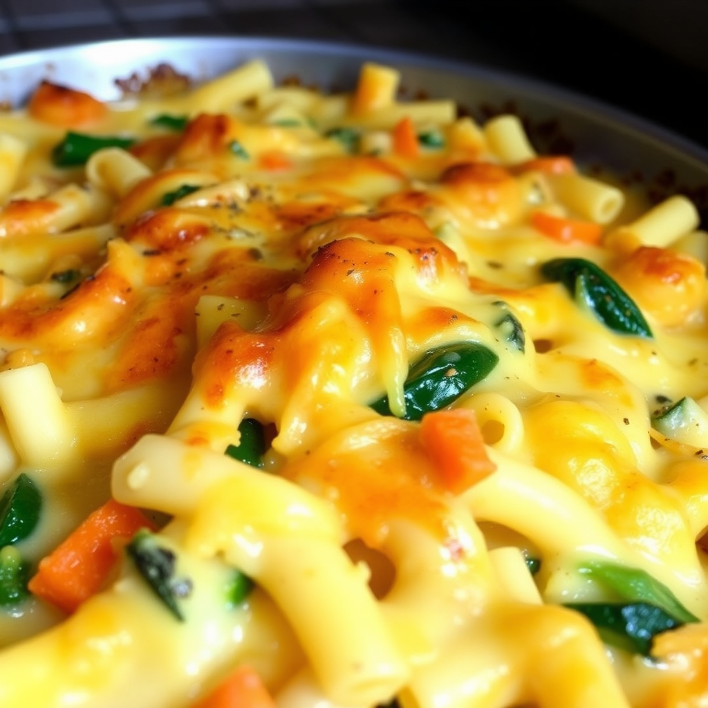 Cheesy Baked Vegetable Pasta Recipe | cookAIfood