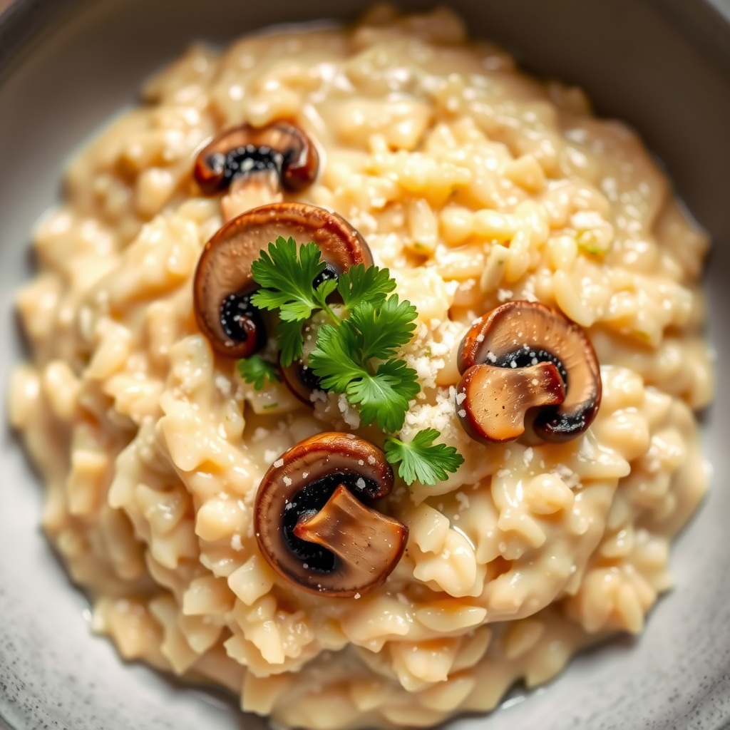 Savory Mushroom Risotto Recipe | cookAIfood