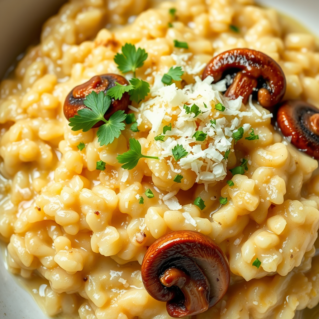 Caramelized Onion and Mushroom Risotto Recipe | cookAIfood