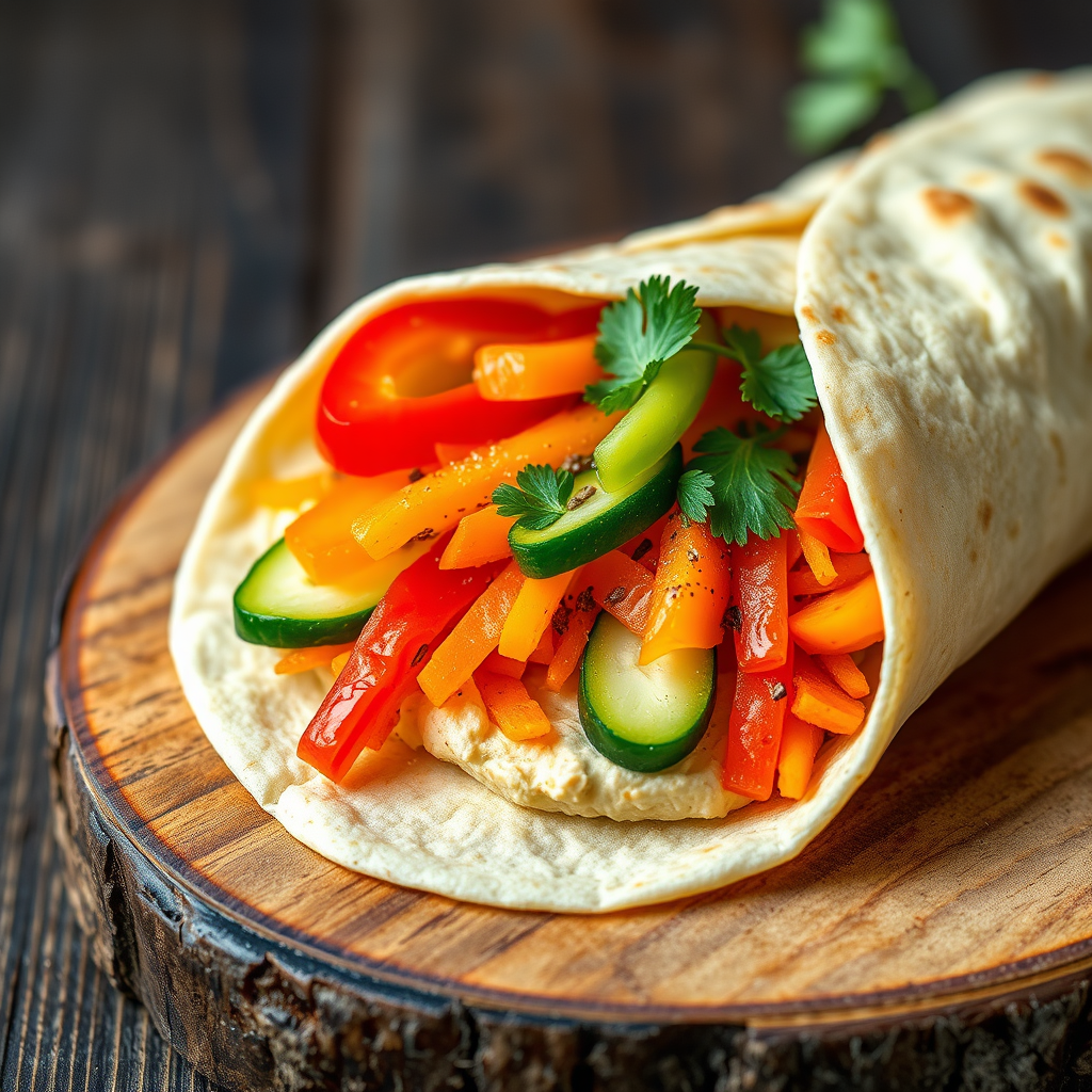 Vegetable Tortilla Wrap Recipe | cookAIfood