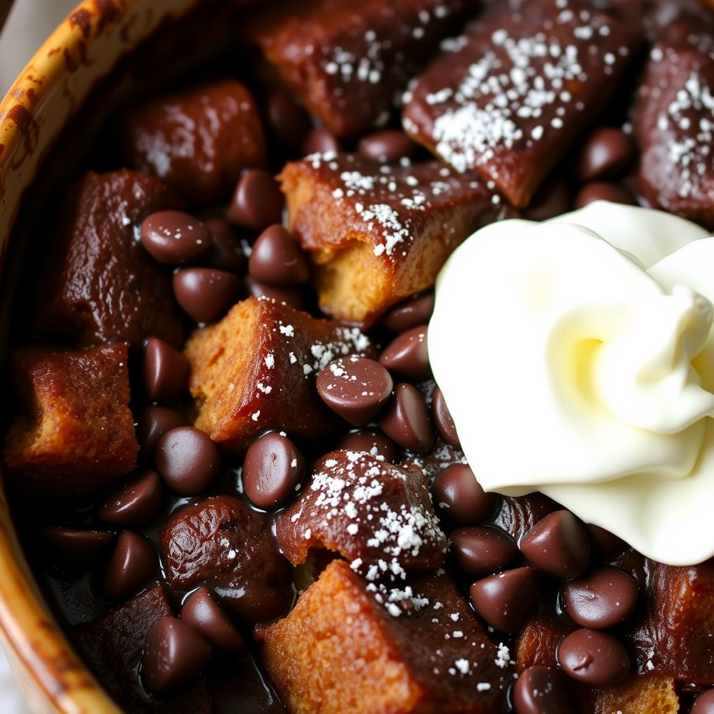 Chocolate Coffee Bread Pudding Recipe | cookAIfood