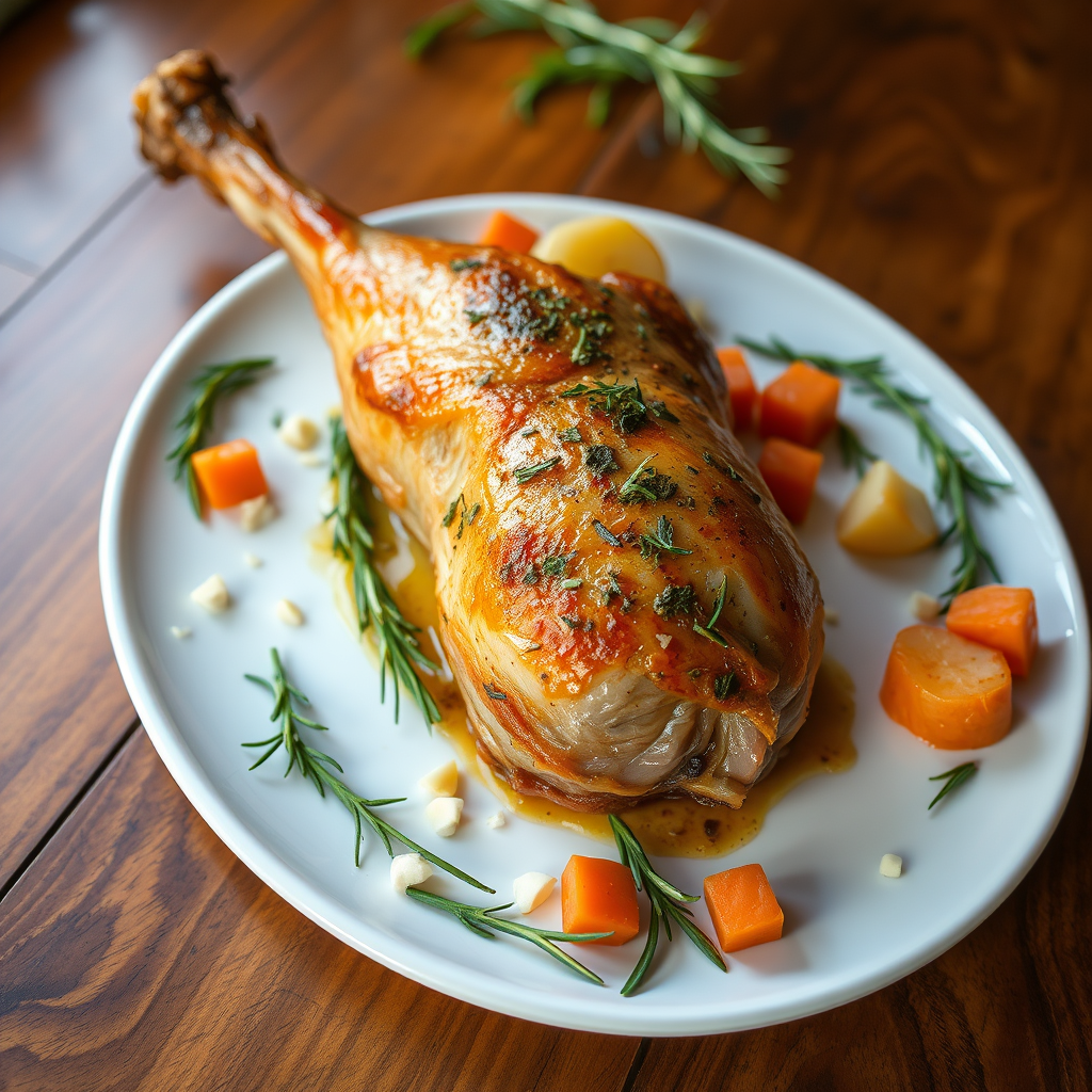 Herb-Roasted Rabbit with Garlic and Rosemary Recipe | cookAIfood