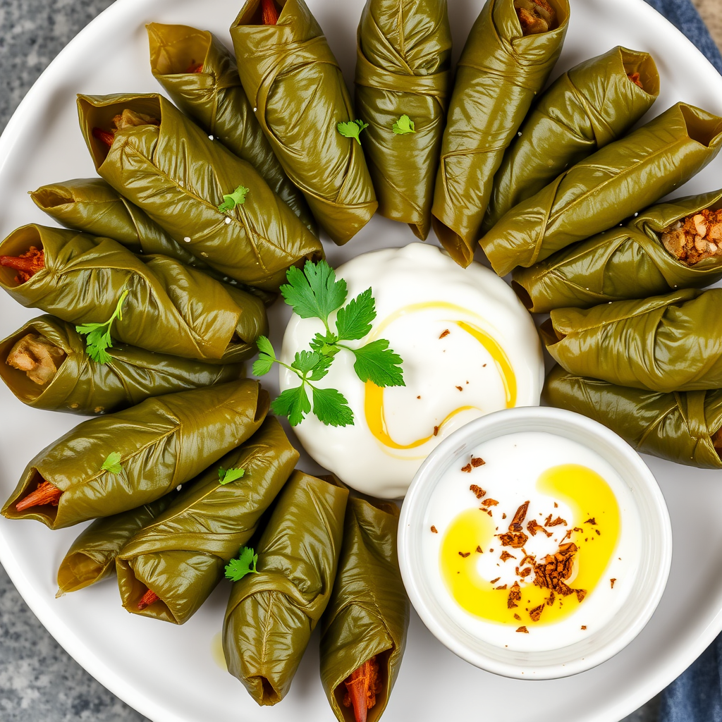 Savory Stuffed Grape Leaves (Dolmas) Recipe | cookAIfood
