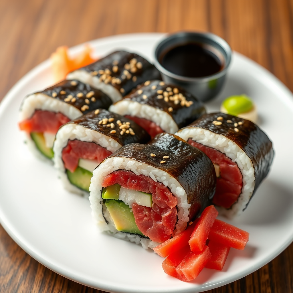 Sushi Tuna Avocado Roll Recipe | cookAIfood