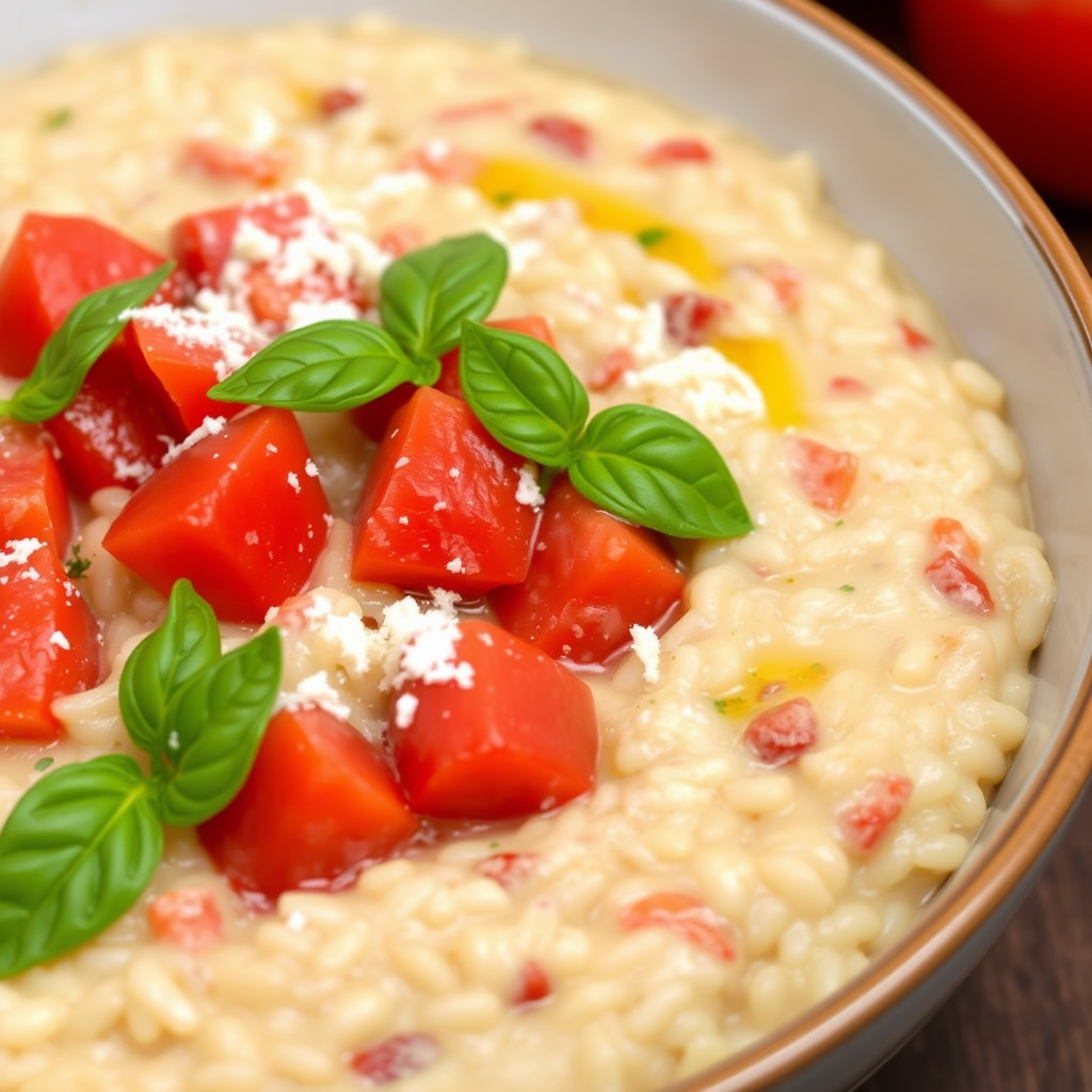Tomato Basil Risotto Recipe | cookAIfood