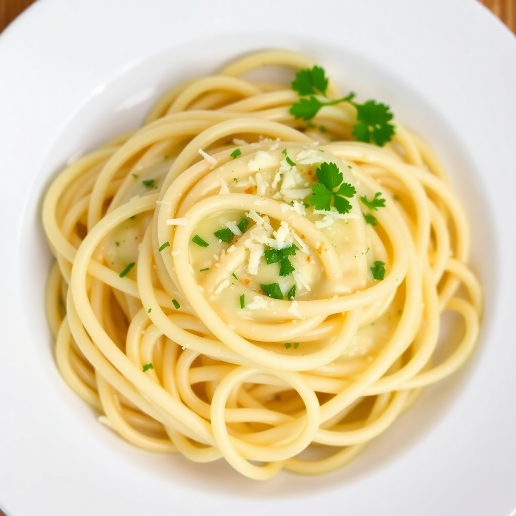 Creamy Garlic Milk Pasta Recipe | cookAIfood
