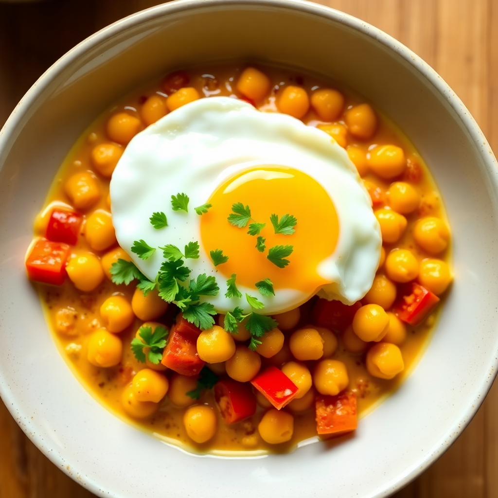 Spiced Chickpea Breakfast Curry Recipe | cookAIfood