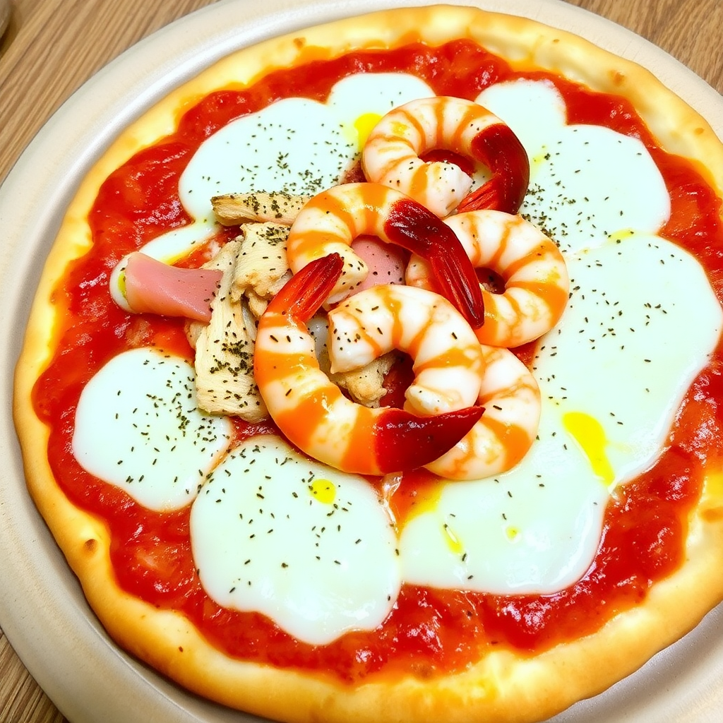 Surf and Turf Pizza Delight Recipe | cookAIfood