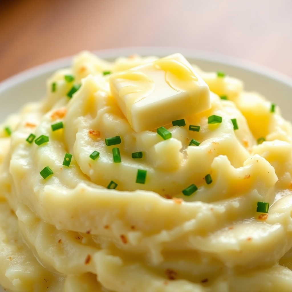 Creamy Garlic Mashed Potatoes Recipe | cookAIfood