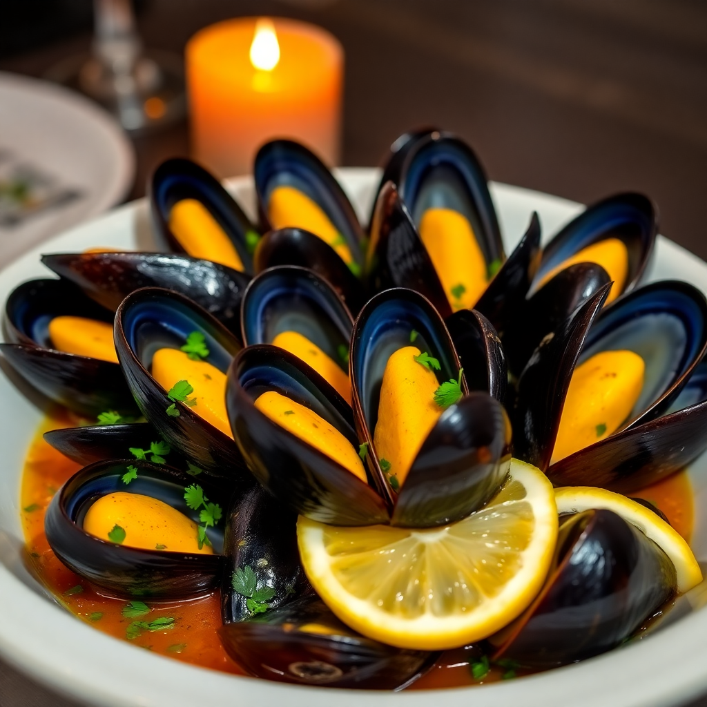 Garlic Butter Mussels with Herbs Recipe | cookAIfood