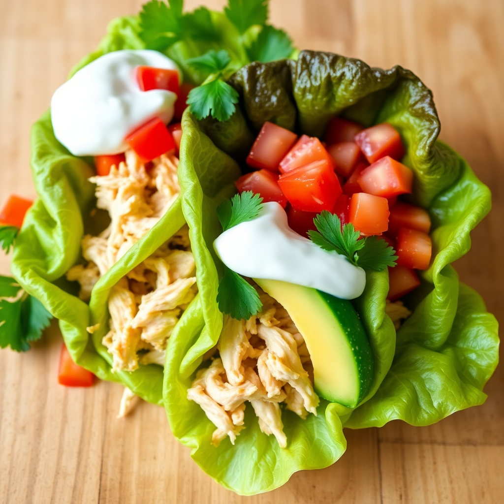 Lettuce-Wrapped Chicken Tacos Recipe | cookAIfood