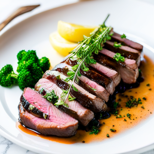 Pan Seared Lamb with Roasted Garlic Recipe | cookAIfood
