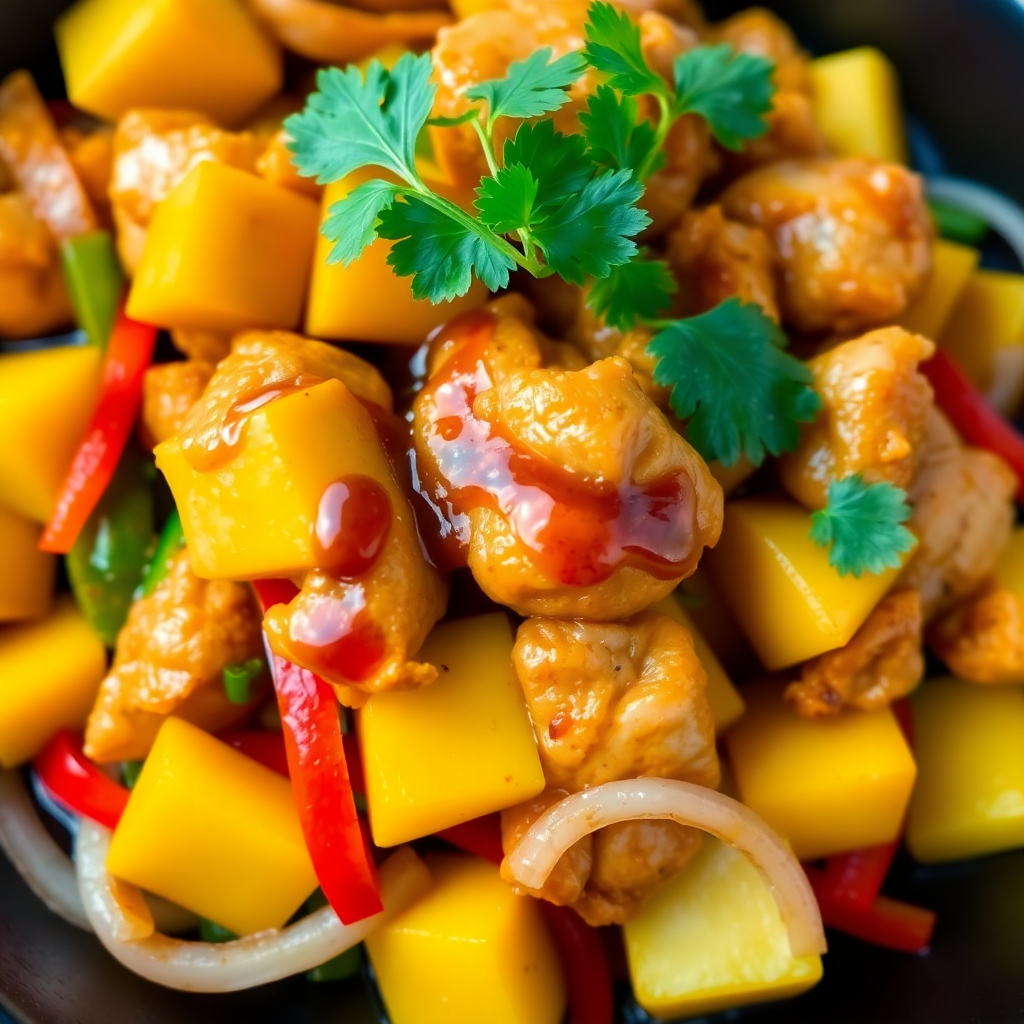 Mango Chicken Stir-Fry Recipe | cookAIfood