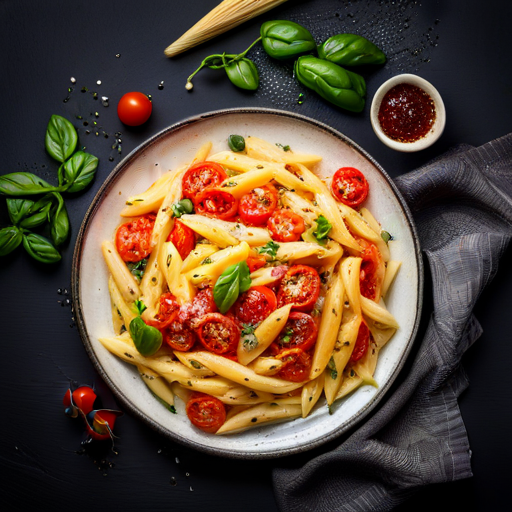 Tomato Parmesan Penne Pasta Recipe | cookAIfood