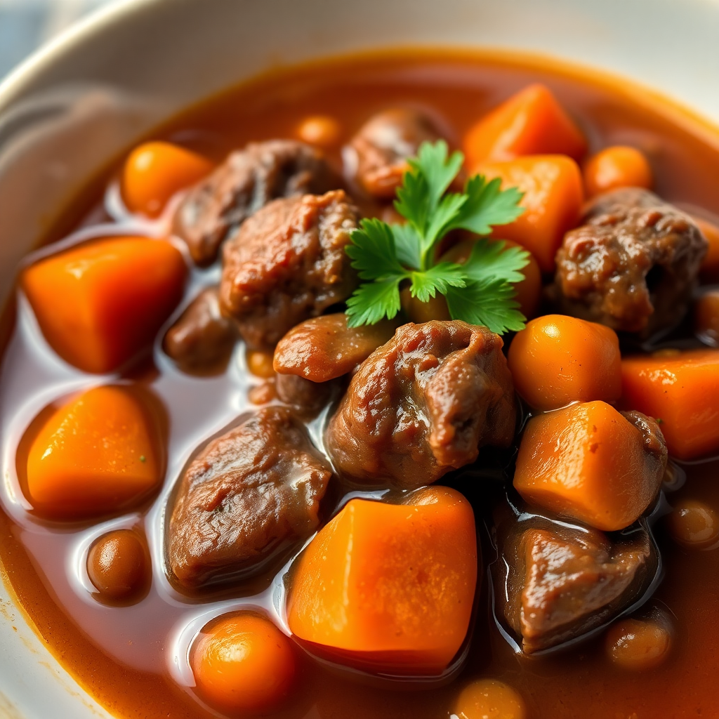 Hearty Beef and Beer Stew with Beans Recipe | cookAIfood