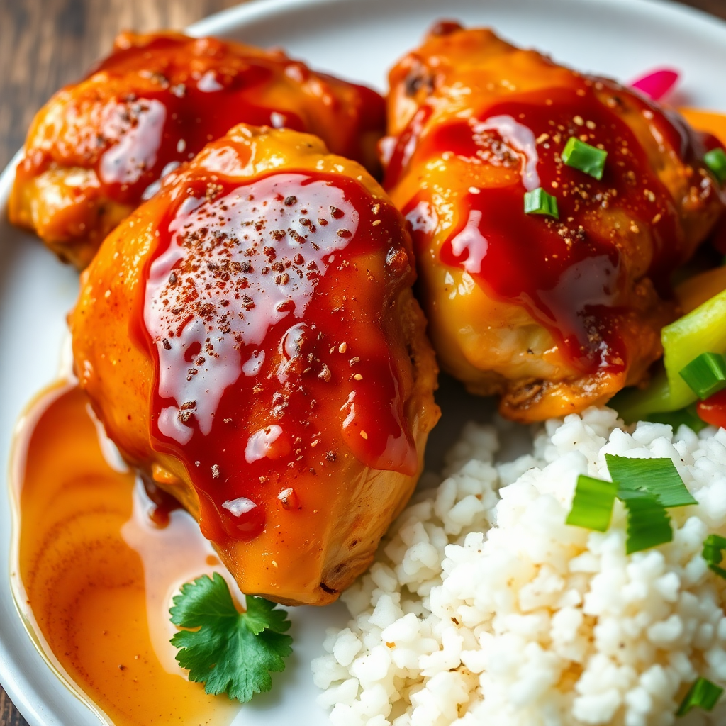 Ketchup-glazed Chicken Thighs Recipe | cookAIfood