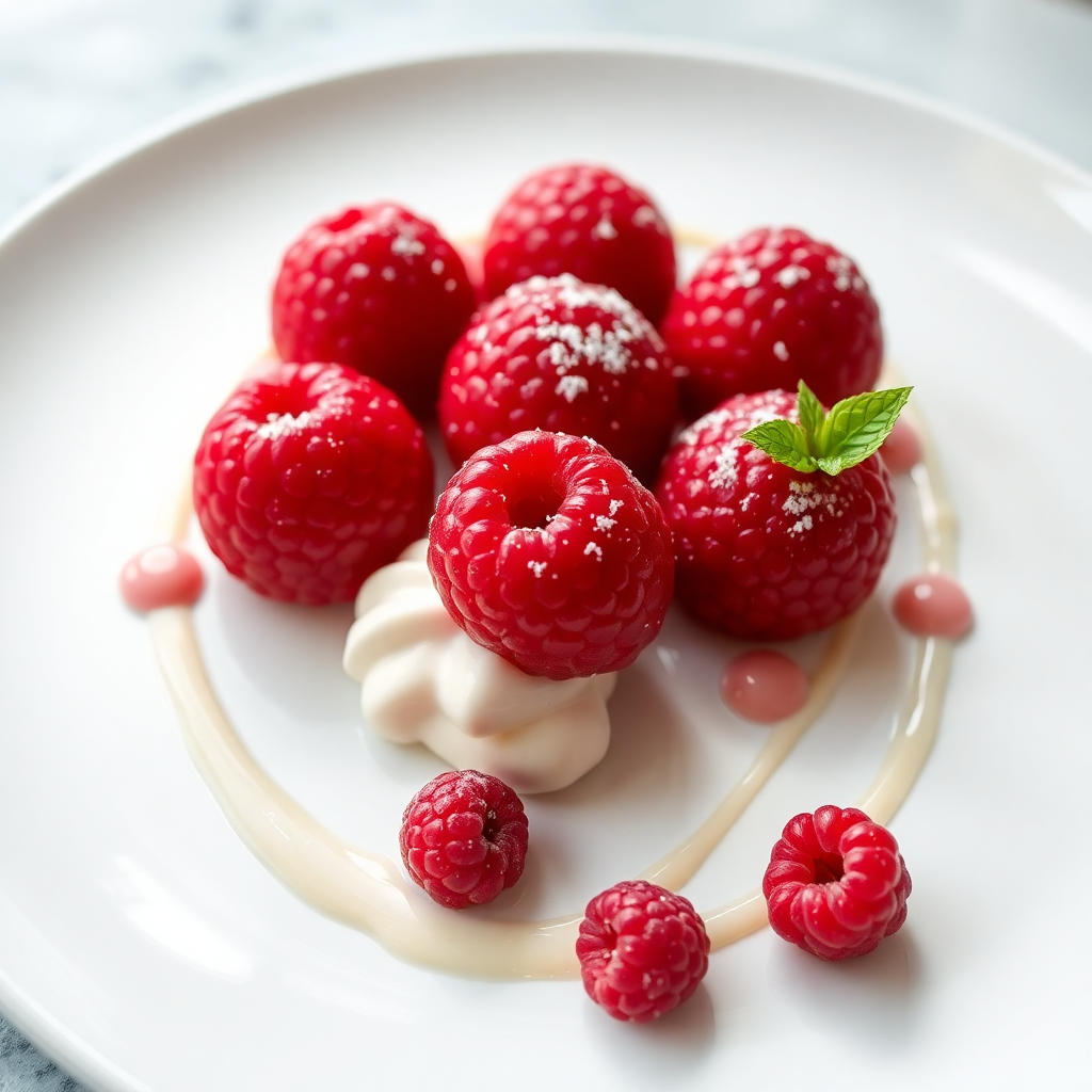 Spherified Raspberry Delight Recipe | cookAIfood