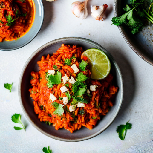 Arabic Rice with Harissa Sauce Recipe | cookAIfood