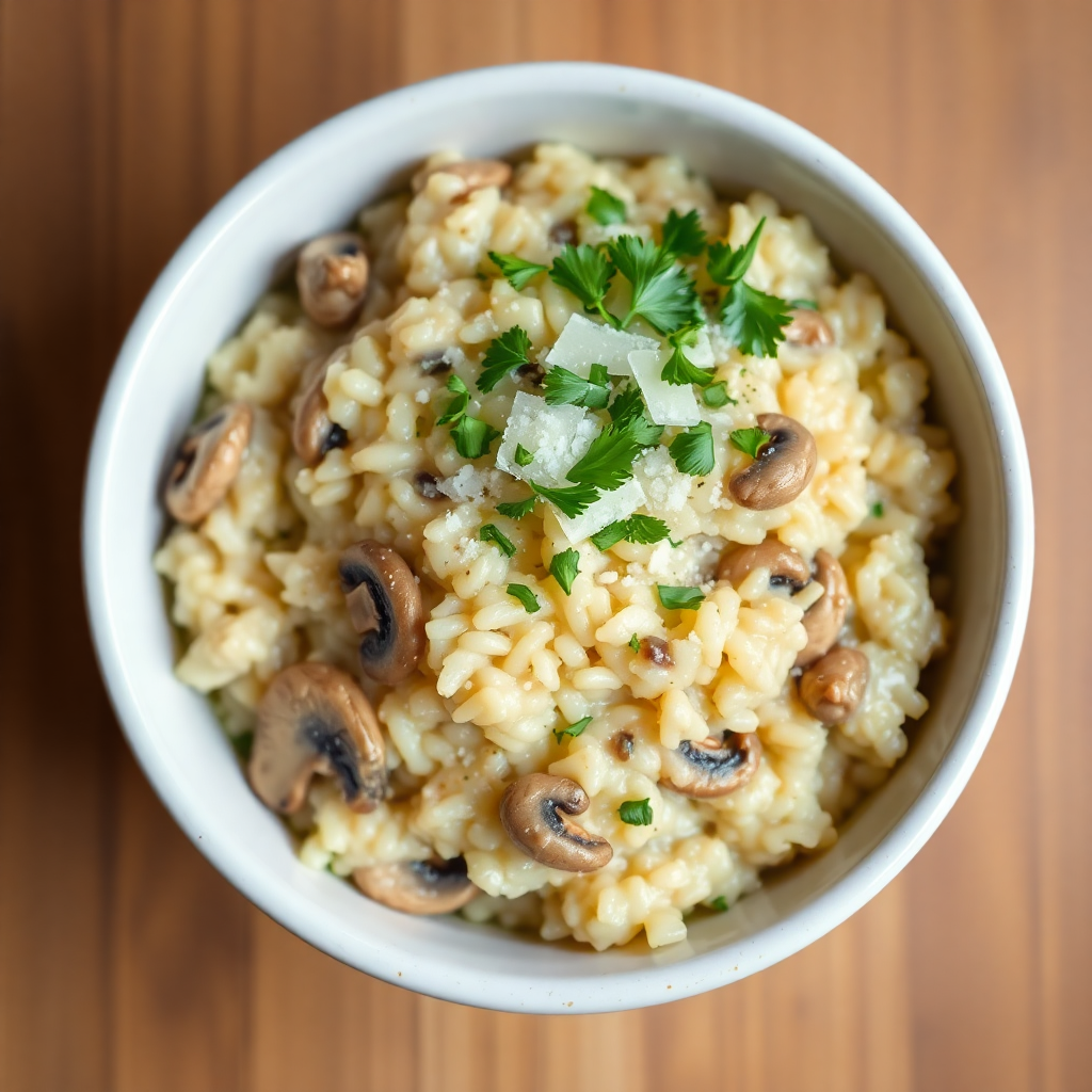 Savory Mushroom Risotto Recipe | cookAIfood