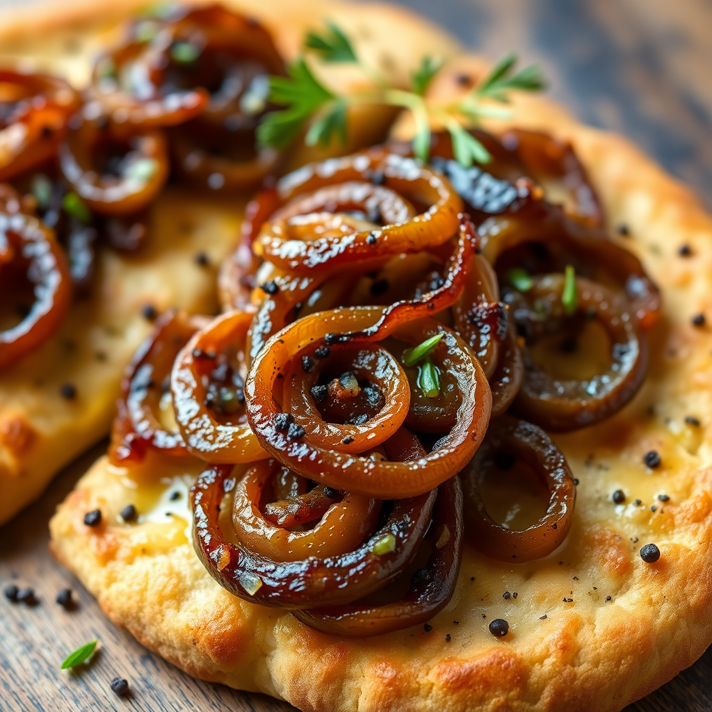 Savory Onion Flatbread Recipe | cookAIfood