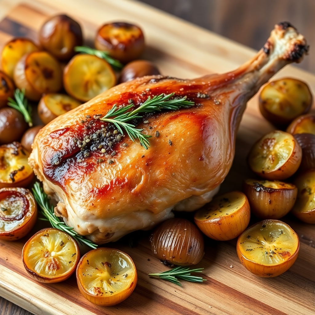 Herb-Roasted Rabbit with Garlic and Rosemary Recipe | cookAIfood
