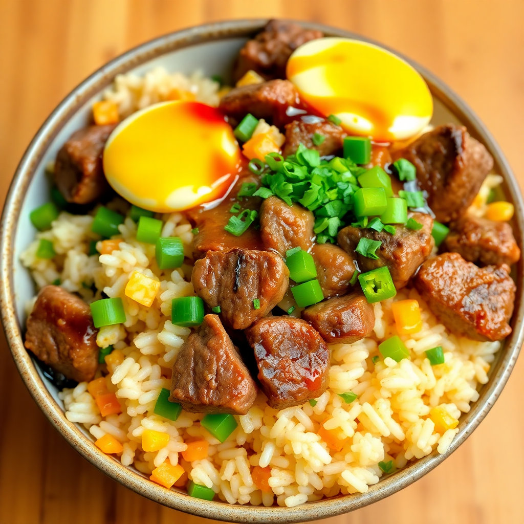 Beef and Veggie Fried Rice Recipe | cookAIfood