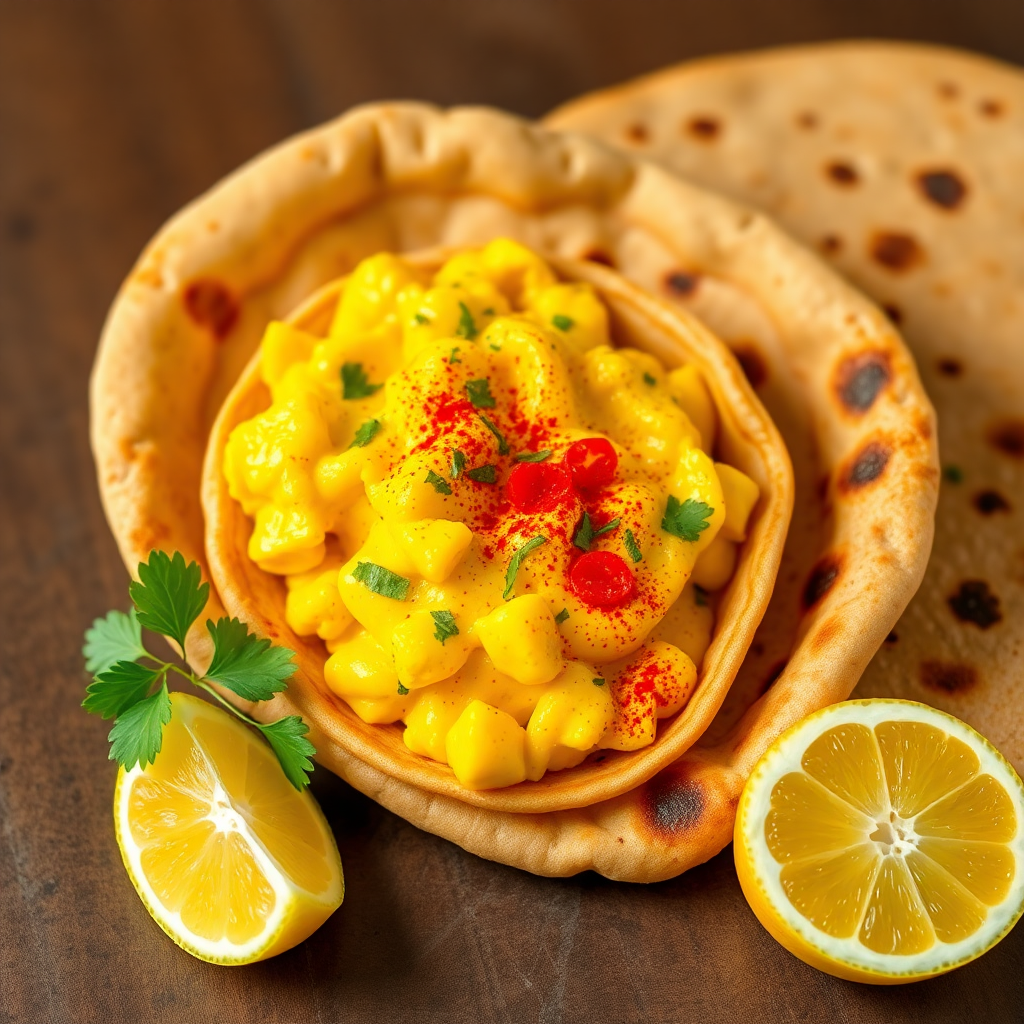 Spiced Egg Chapati Wrap Recipe | cookAIfood