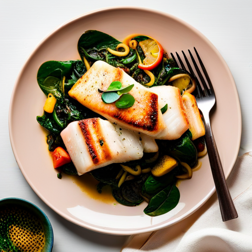 Pan-fried cod with spinach Recipe | cookAIfood