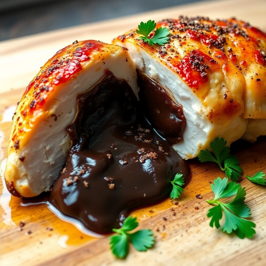 Decadent Chocolate Stuffed Chicken Recipe | cookAIfood